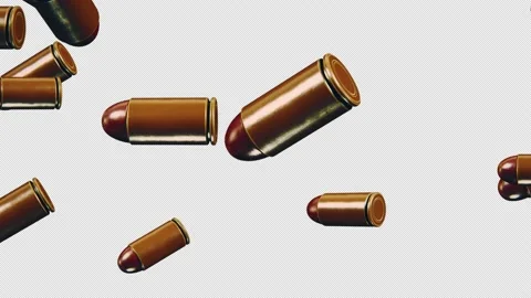 Bullets Video Loop On Alpha Channel | Stock Video | Pond5