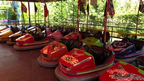 Bumper cars arcade in game machine amuse... | Stock Video | Pond5