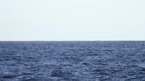 Bumpy ocean and horizon. Half sky, half ... | Stock Video | Pond5