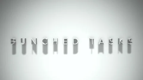 bunched tasks 3D title animation white t... | Stock Video | Pond5