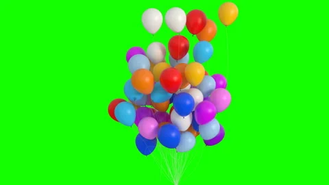 Balloons Green Screen Stock Footage ~ Royalty Free Stock Videos | Pond5