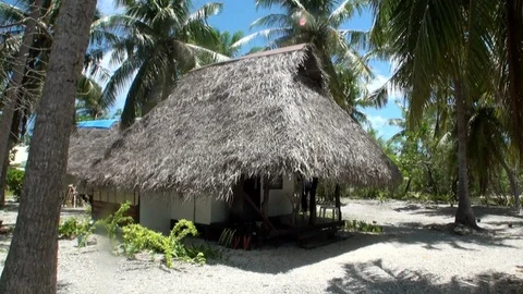 Bungalow on the coast of the Pacific Oce... | Stock Video | Pond5
