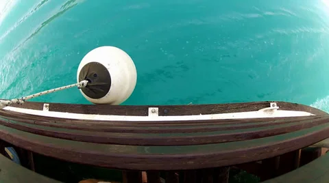 Buoy fixed on a moving boat at Piltvice ... | Stock Video | Pond5