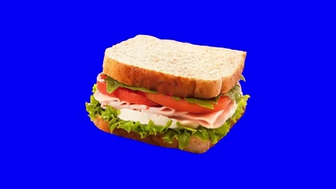 Burger Animation restaurant menu on blue... | Stock Video | Pond5