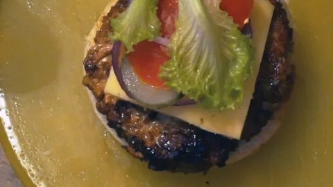 burger assembly process | Stock Video | Pond5