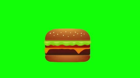 Burger cartoon green screen animation. | Stock Video | Pond5