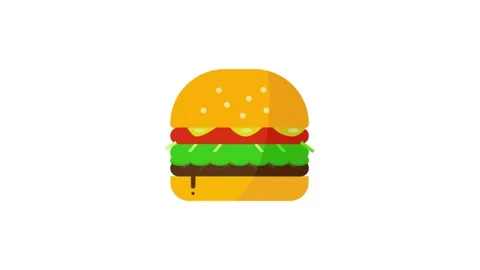 Burger icon animation for motion graphic... | Stock Video | Pond5