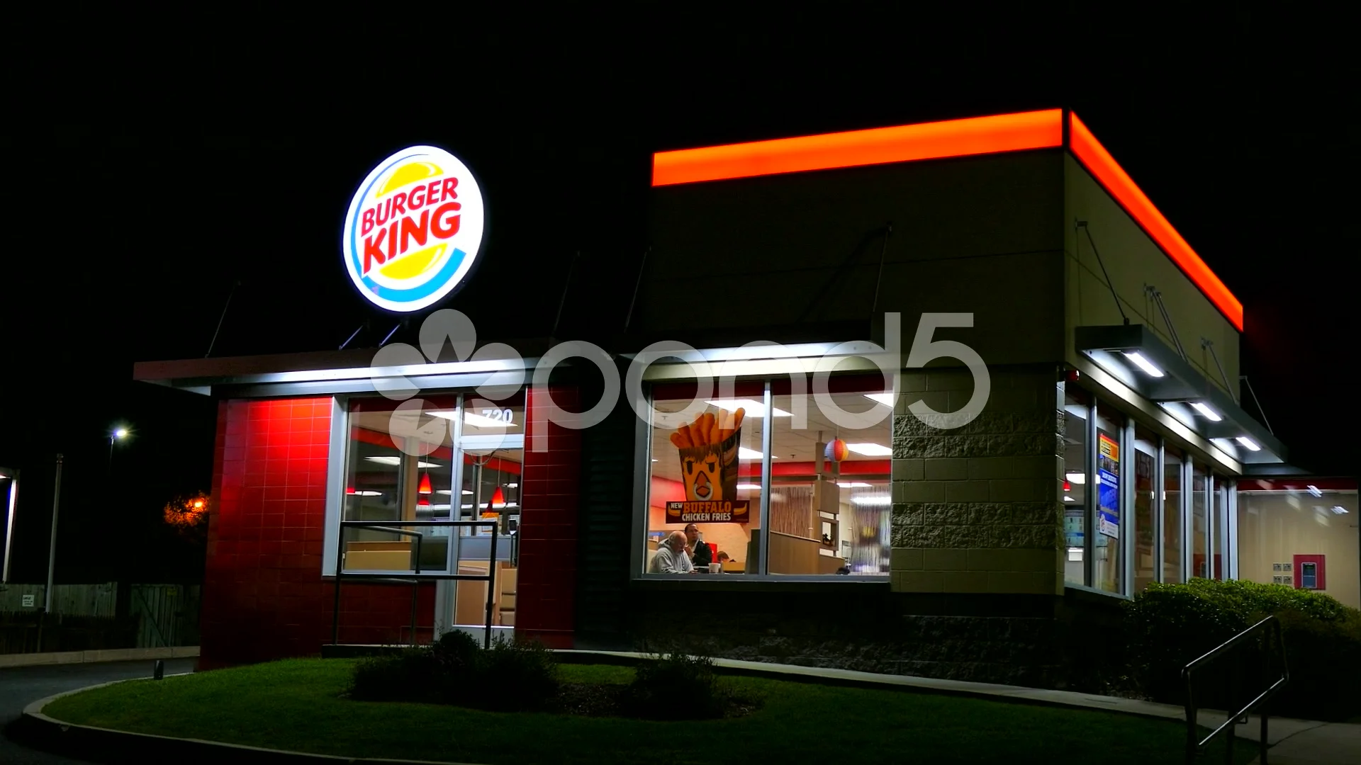 Burger King Building At Night