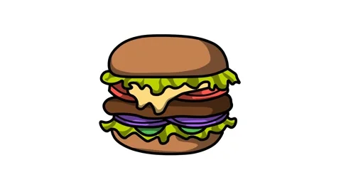 burger sketch background and 2d animatio... | Stock Video | Pond5