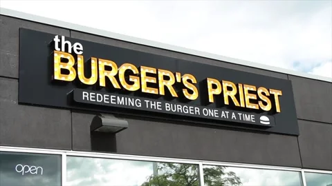 the burgers priest restaurant burger joi... | Stock Video | Pond5