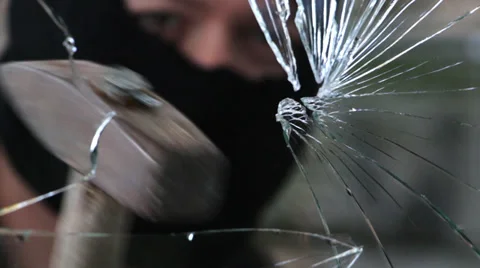 Breaking Glass Window Stock Videos – Royalty-Free HD & 4K Videos
