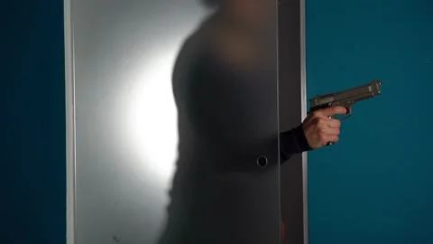 burglar man enters apartment and opens d... | Stock Video | Pond5