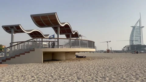 Burj Al Arab Beach side view | Stock Video | Pond5