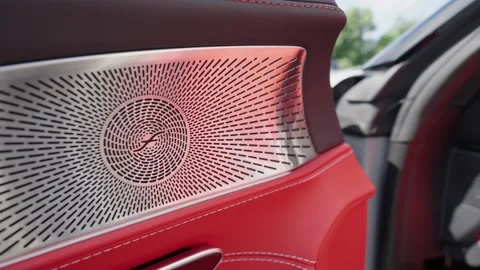 Burmester Speaker Grid in Mercedes AMG S... | Stock Video | Pond5