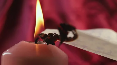Burn written letter close up | Stock Video | Pond5