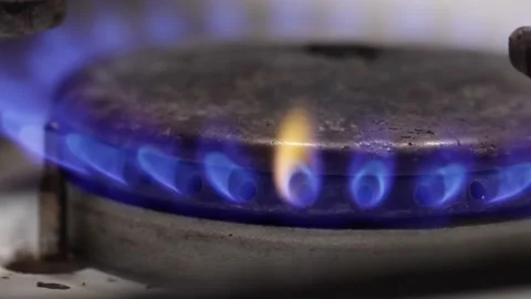The Burner Fire Has Gone Out At The Old ... | Stock Video | Pond5