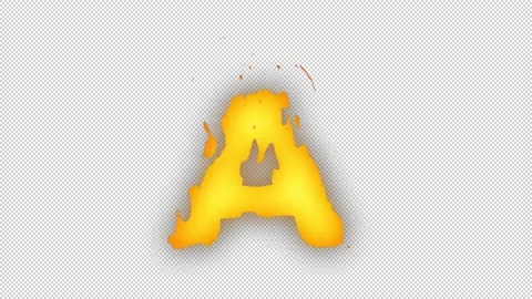 Burning Alphabet A, Fire Alphabet Animat... | Stock Video | Pond5