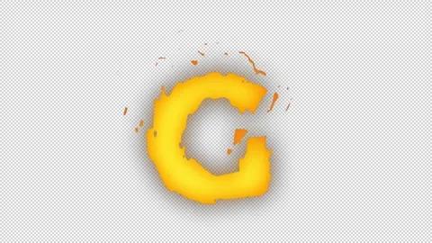 Burning Alphabet G, Fire Alphabet Animat... | Stock Video | Pond5