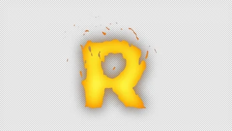 Burning Alphabet R, Fire Alphabet Animat... | Stock Video | Pond5