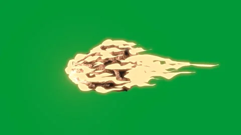 Burning asteroid or meteor animation wit... | Stock Video | Pond5