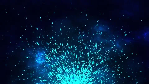 Burning blue sparks rise from fire seaml... | Stock Video | Pond5