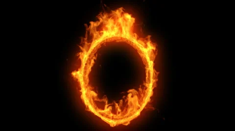 Burning circle or ellipse frame with fir... | Stock Video | Pond5