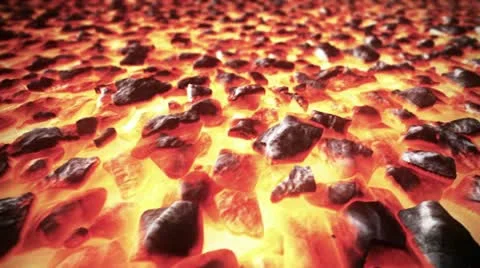 Burning coal loopable animation. | Stock Video | Pond5