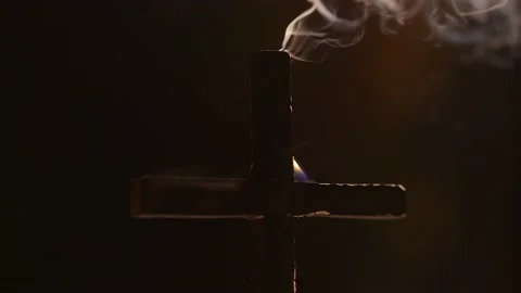 Burning Cross Stock Footage ~ Royalty Free Stock Videos | Pond5