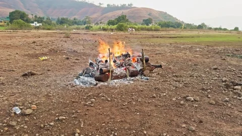 Indian Hindu Funeral Stock Footage ~ Royalty Free Stock Videos | Pond5