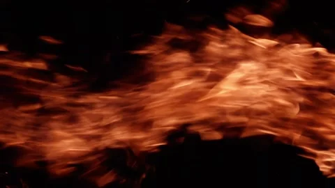 Burning fire flames moving on the wind i... | Stock Video | Pond5