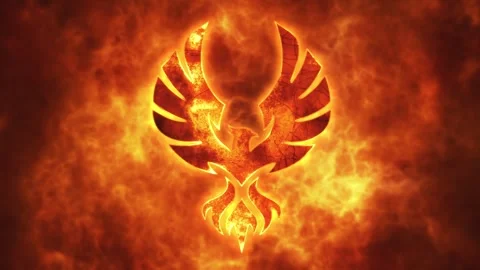 Burning Fire Phoenix Loop - Intro Logo W... | Stock Video | Pond5
