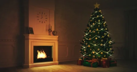 Christmas Fireplace Loop Stock Video Footage | Royalty Free Christmas ...