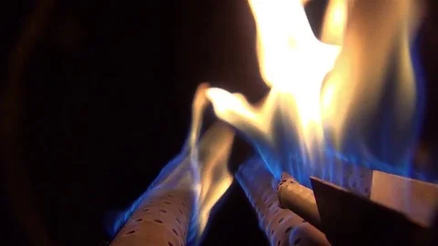 burning flame in the gas burner of the b... | Stock Video | Pond5