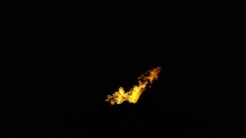 Burning Flames On Black And Alpha Backgr... | Stock Video | Pond5
