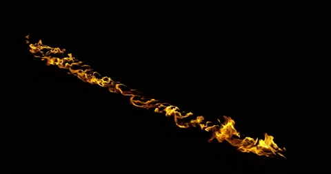 Burning Flames On Black And Alpha Backgr... | Stock Video | Pond5