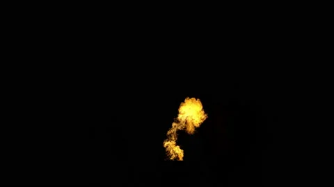 Burning Flames On Black And Alpha Backgr... | Stock Video | Pond5