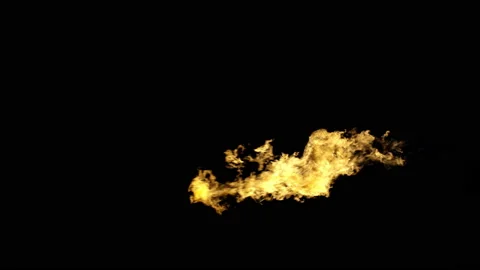 Burning Flames On Black And Alpha Backgr... | Stock Video | Pond5