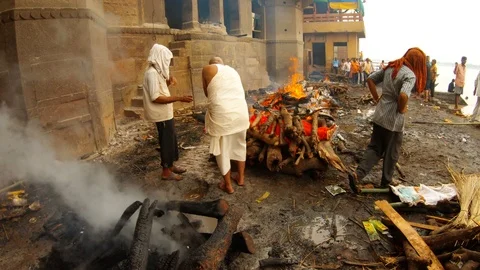 Burning Funeral Pyre Stock Video Footage | Royalty Free Burning Funeral ...