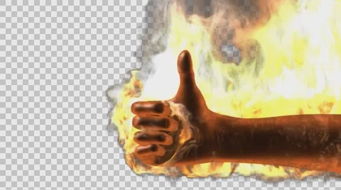 burning like hand rendered in PNG with a... | Stock Video | Pond5