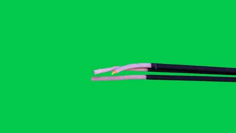 A burning incense stick on green screen ... | Stock Video | Pond5