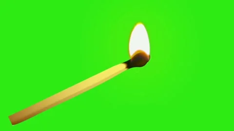 Burning Match Stick Overlay Green Screen... | Stock Video | Pond5