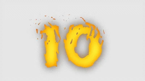 Burning Number 10, Fire Alphabet Animati... | Stock Video | Pond5