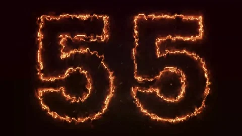 Burning Number. Fire number 1-100 number... | Stock Video | Pond5