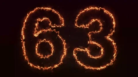 Burning Number. Fire number 1-100 number... | Stock Video | Pond5