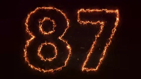 Burning Number. Fire number 1-100 number... | Stock Video | Pond5