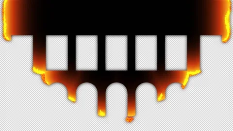 Burning paper fire line wave fill in eff... | Stock Video | Pond5
