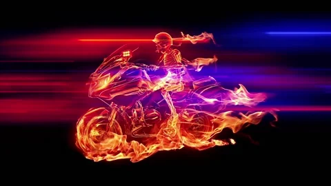 Skeleton Fire Bike