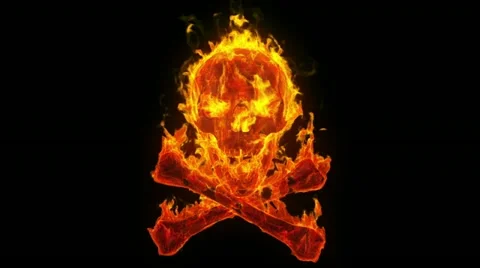 Skull And Crossbones On Fire