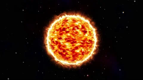 Burning Sun in the Galaxy Space Loop Ani... | Stock Video | Pond5