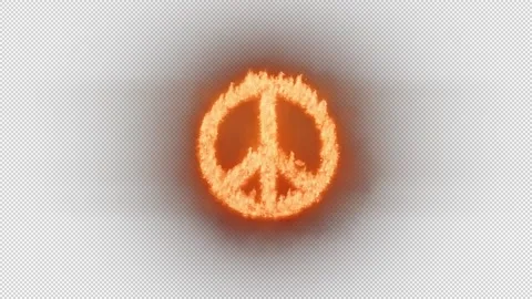 Burning Symbol of Peace with a Transpare... | Stock Video | Pond5